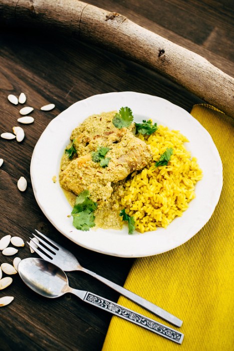 Pollo en Alguashte or Chicken in Pumpkin Seed Sauce – SalviKitchen