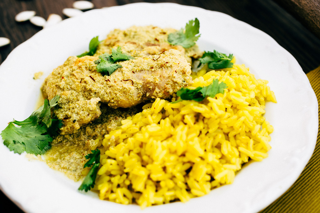 Pollo en Alguashte or Chicken in Pumpkin Seed Sauce – SalviKitchen